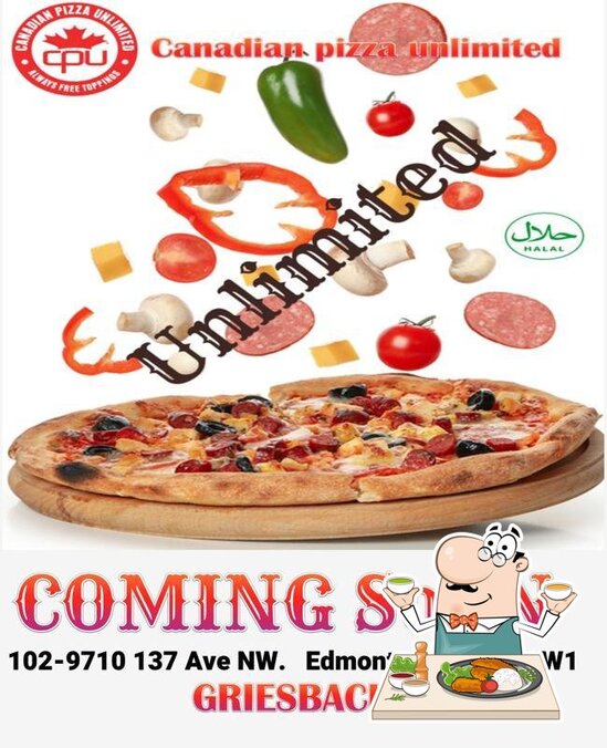 Menu at Canadian Pizza Unlimited 100% HALAL restaurant, Edmonton