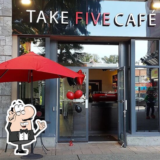 Menu at Take Five Café, Port Coquitlam