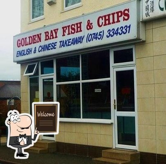 Menu at Golden Bay fast food, Rhyl