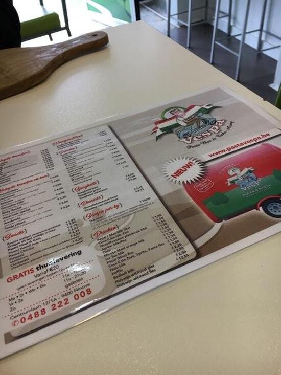 Menu at Vespa STREETFOOD, Ninove