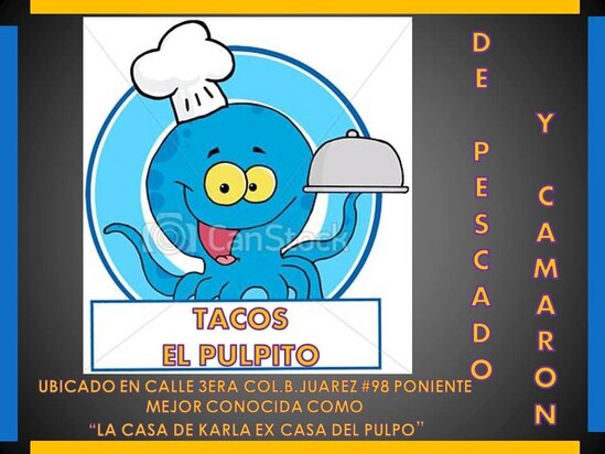 Menu at Tacos El Pulpito restaurant, Tecate