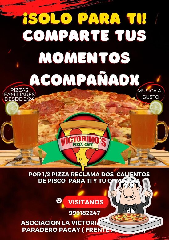 Menu at Victorino's Pizzas & café, Ayacucho