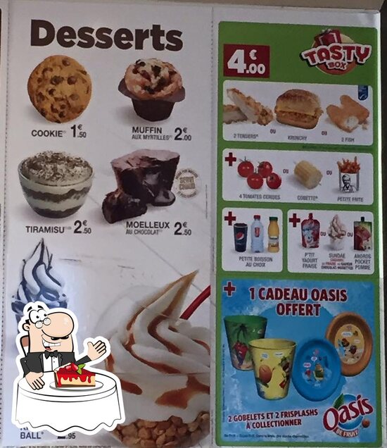 Menu at KFC Châlons en Champagne restaurant, Châlons-en-Champagne ...
