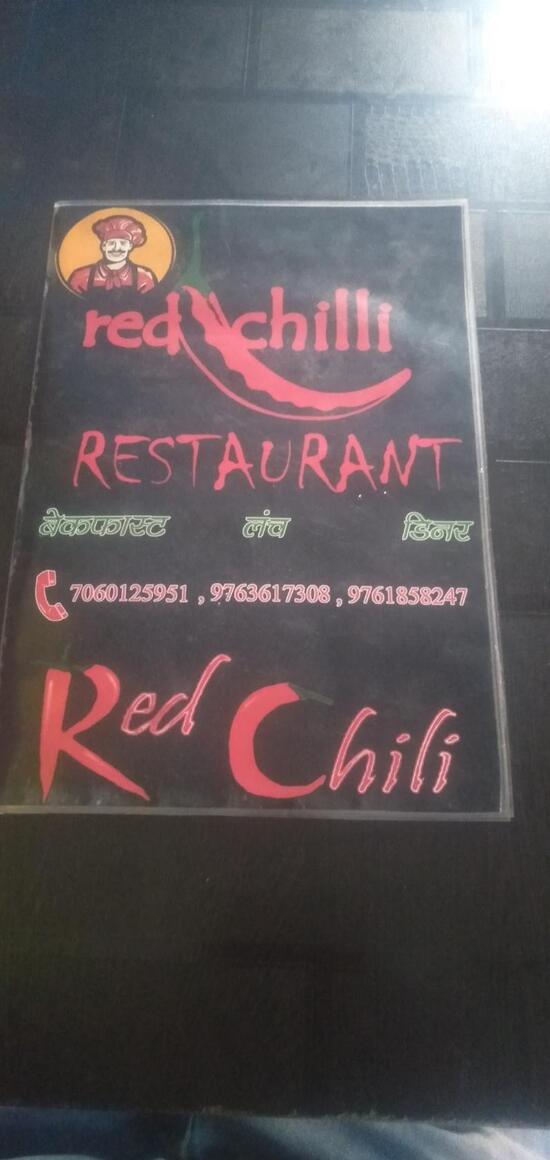 Menu at Red Chilli restaurant, Agastmuni