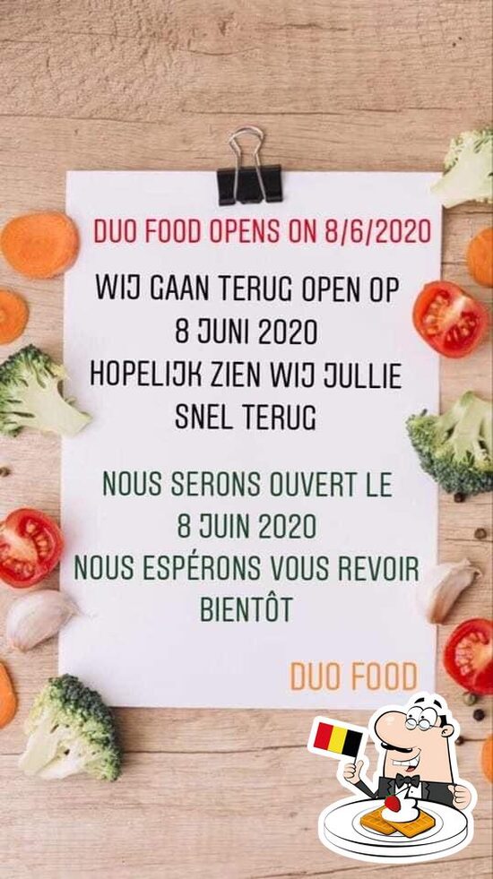 Menu at Duo Food, Zaventem
