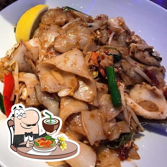 Menu at Taste of Thai restaurant, Mascot, Departure Plaza