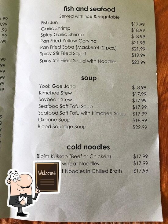 Menu at Cham Cham Korean BBQ Restaurant, Hilo