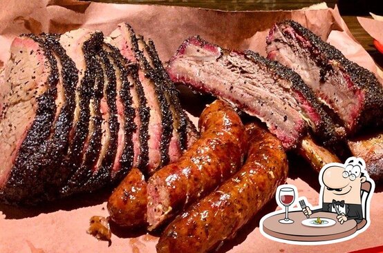 Menu at Queue Barbecue, Austin