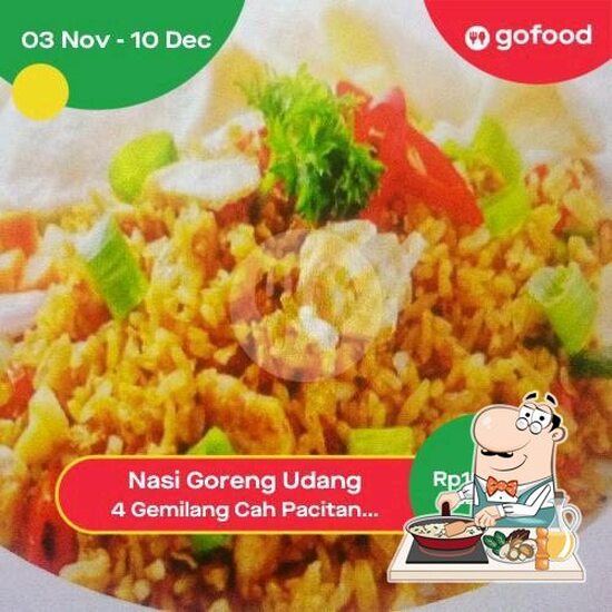 Menu at Nasi Goreng Gemilang restaurant, Bantul
