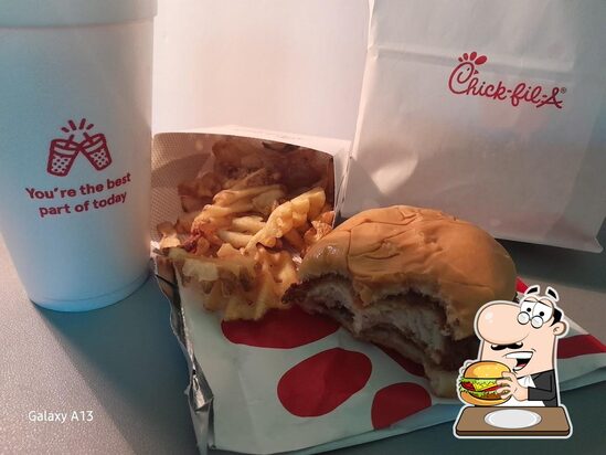 Menu at Chick-fil-A restaurant, King