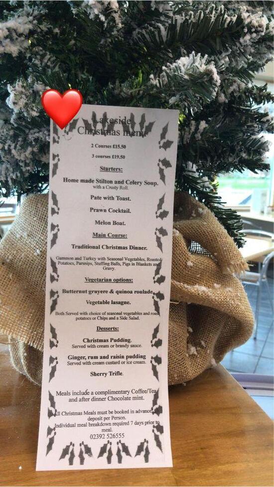 Menu at Lakeside Cafe And Bar, Gosport