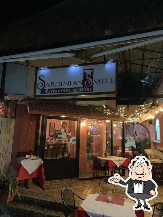 Menu at Sardinian Smile restaurant, Isla Mujeres