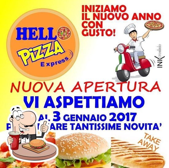 Menu at Hello Pizza restaurant, Cefalù