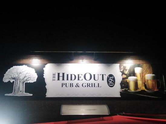 Menu at The HideOut 360 Pub, Durban, 30-32