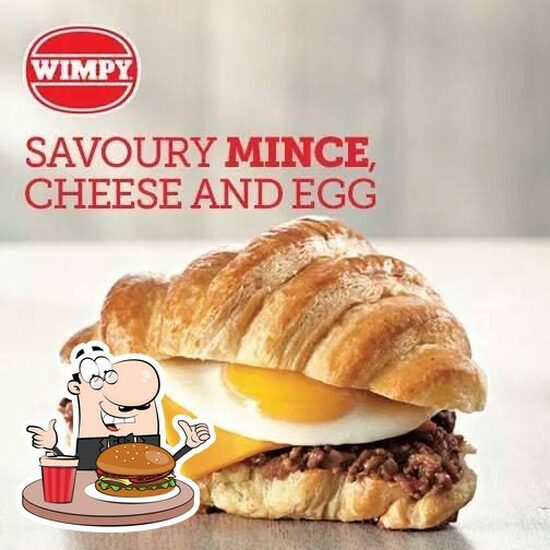 Menu at Wimpy Mooinooi restaurant, South Africa