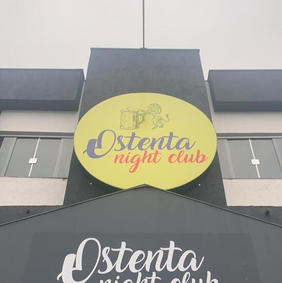 Menu at Ostenta Night Club, Franca