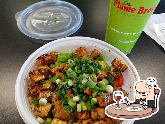 Menu at Flame Broiler fast food, San Dimas, W Arrow Hwy #37