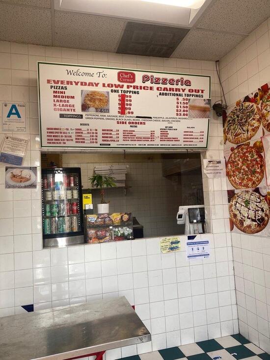 Menu at Chef's Corner Pizzeria, Los Angeles