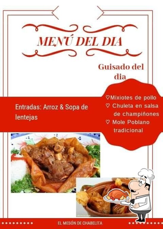 Menu at El Mezon de Chabelita restaurant, Pachuca