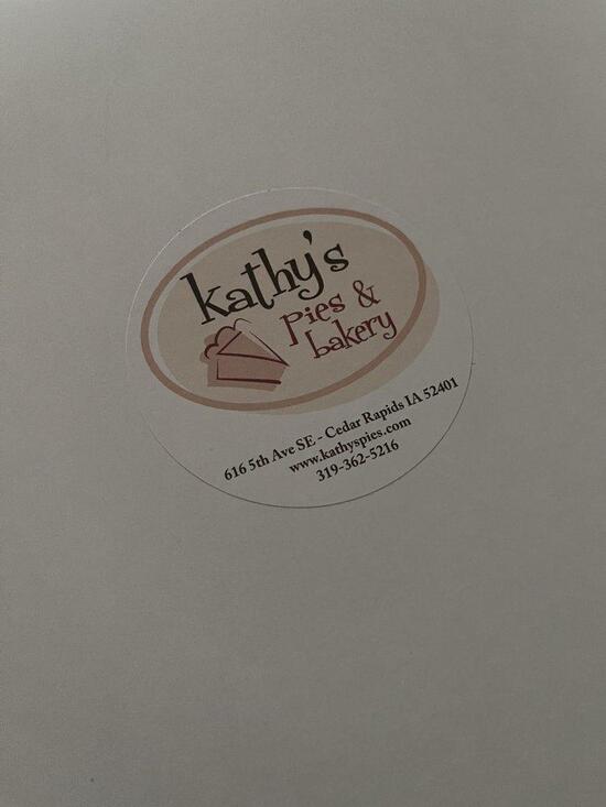 Menu at Kathy's Pies & Bakery, Cedar Rapids
