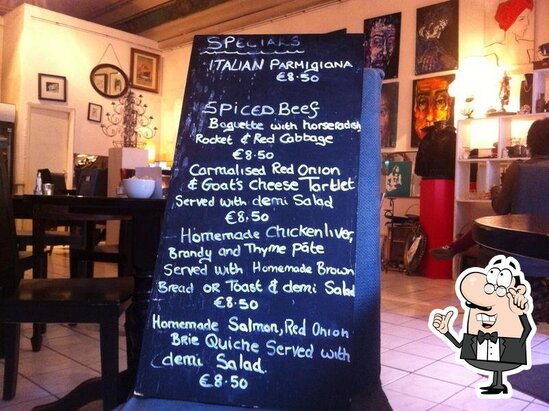 Menu at Fellini's cafe, Cork