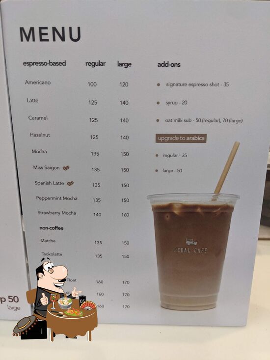 Menu at Pedal Cafe - Malabon, Malabon