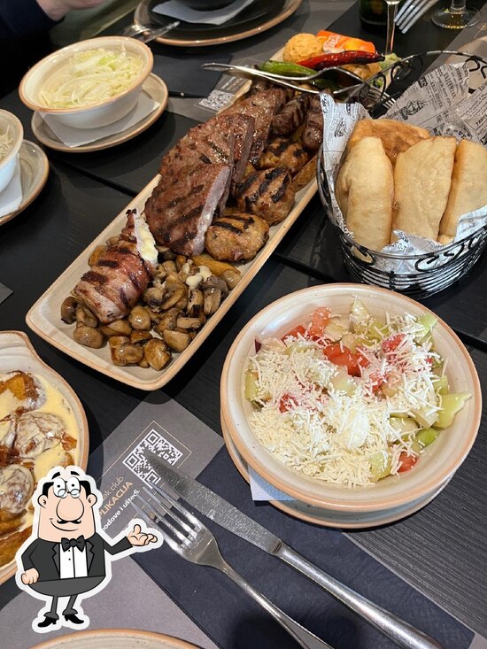 Menu at Batak Kvatrić restaurant, Zagreb, Ul. Jakova Gotovca 1