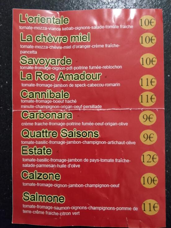 Menu at Comme chez ma Mère restaurant, Saint-Pantaléon-de-Larche
