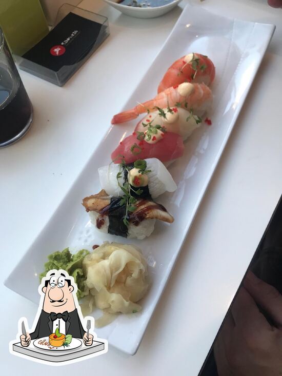 Menu at Samurai Sushi restaurant, Malmö