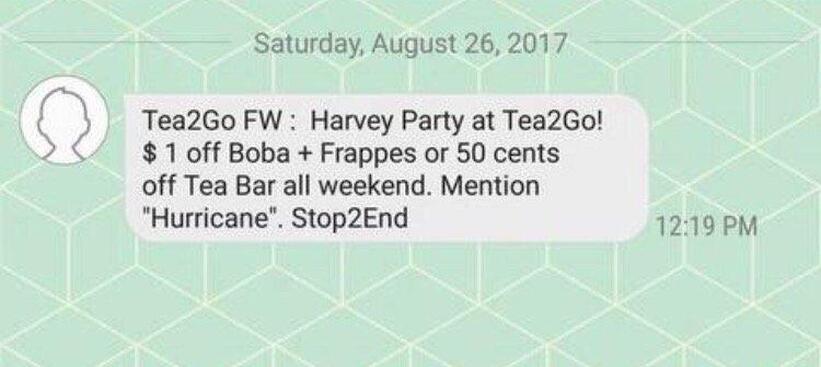 Tea2Go in Fort Worth - Restaurant menu and reviews