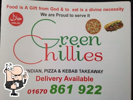 Menu at Green Chillies fast food, Lynemouth