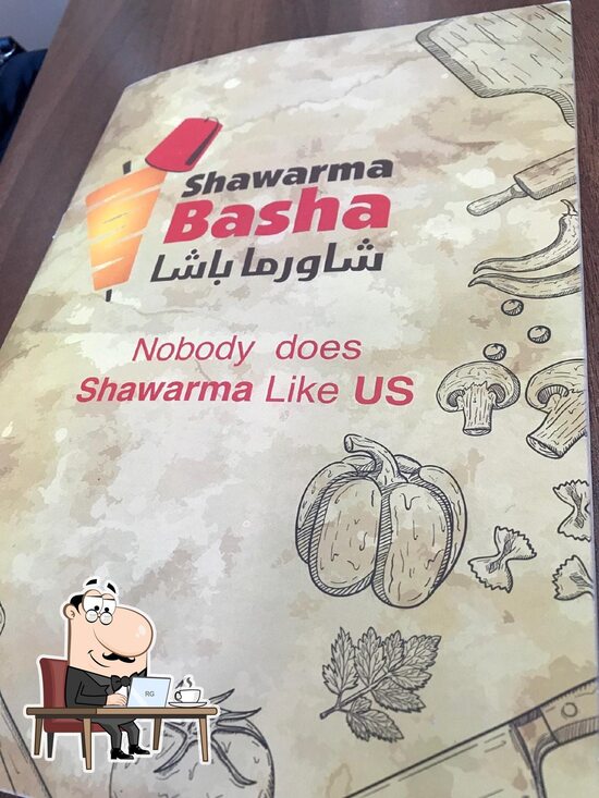 Menu at Shawarma Basha restaurant, Cairo