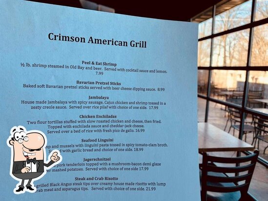 Crimson American Grill, York - Restaurant menu, prices and reviews