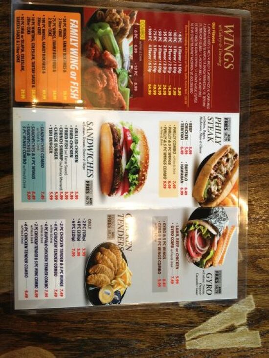 Menu at Wild Wing Station restaurant, Mobile, Government St J