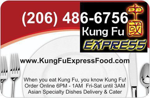 Menu at Kung Fu Express Food Delivery and Cater restaurant, Renton