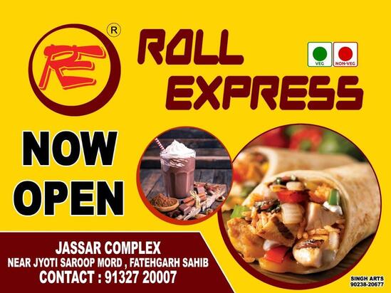 Menu at Roll Express, Fatehgarh Sahib