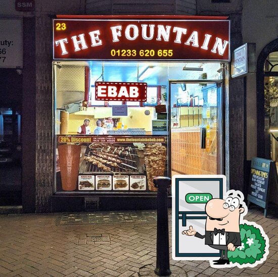 Carta de comida rápida Fountain Kebab, Ashford