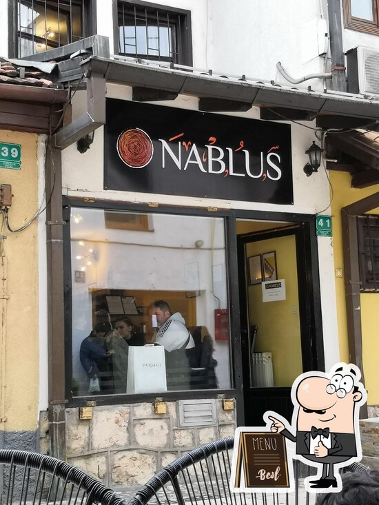 Menu au Nablus Kunafa desserts, Bosnie-Herzégovine, Ćurčiluk veliki 41