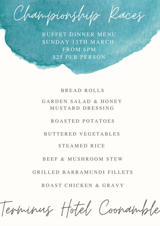 Menu at Terminus Hotel pub & bar, Coonamble