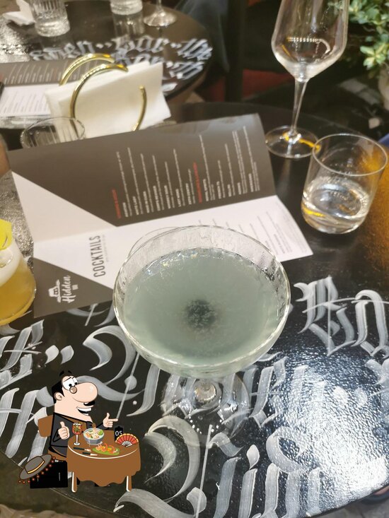Menu at The Hidden bar, Tbilisi