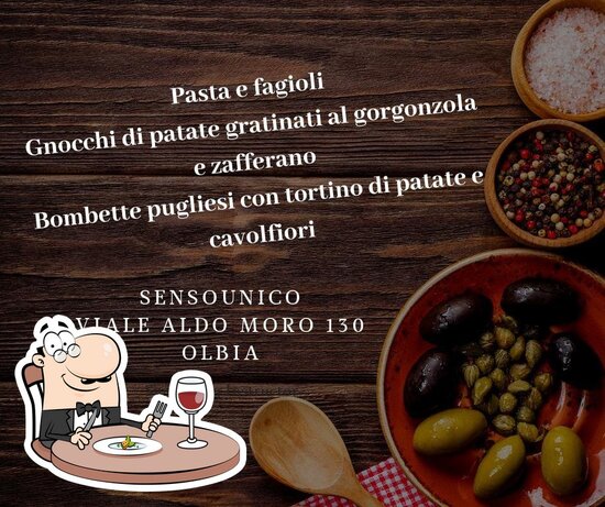Menu at Senso unico food drink biocaffe pub & bar, Olbia