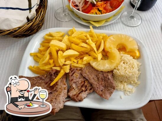Menu at A Choupana restaurant, Evora, R. dos Mercadores 20
