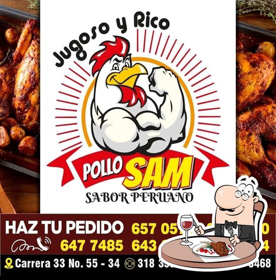 Menu at Asadero Pollo Sam. Sazon peruano restaurant, Bucaramanga