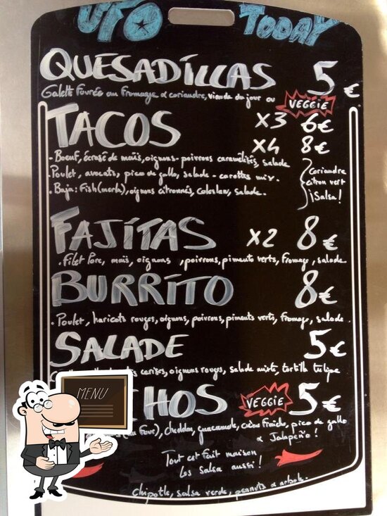 Menu at UFO, Unique Food Organization Hossegor restaurant, France