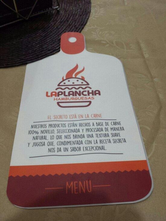 Carta del restaurante La Plancha, Orizaba