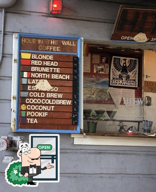 Menu at HITW Coffee restaurant, San Francisco, 524 Union St