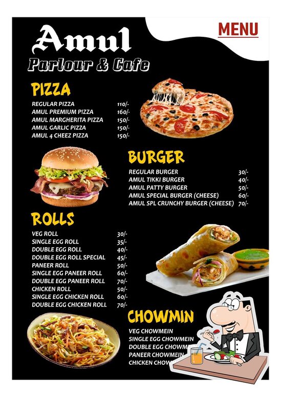 Menu at Amul Parlour & Cafe, Begusarai