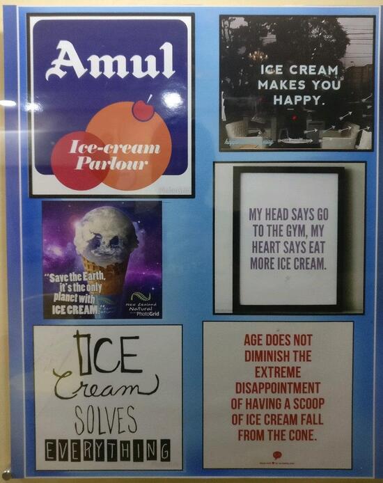 Menu at Amul Ice-cream Parlour, Mangaluru