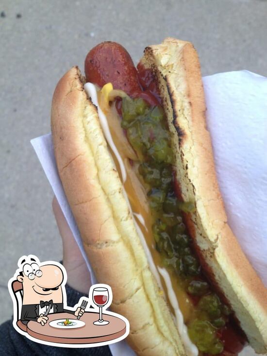 Menu at Hot Dog Stand, Toronto, 130A St George St