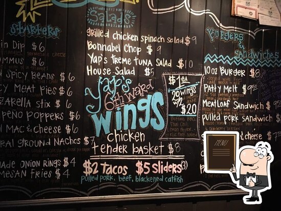Menu at Jiggers Grill pub & bar, Metairie